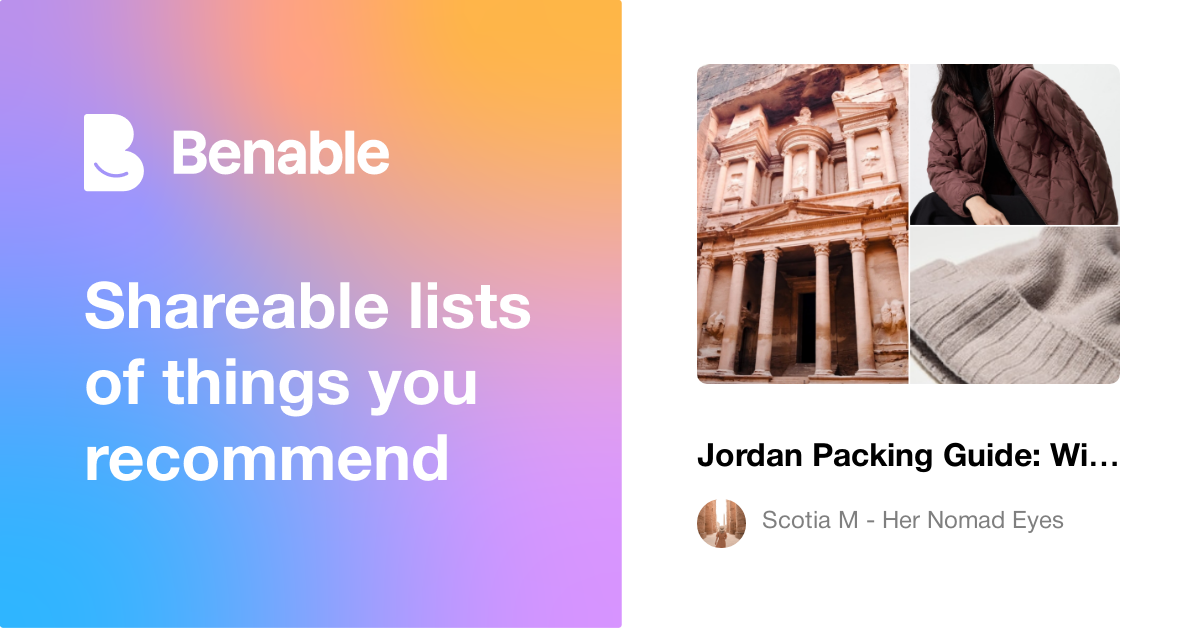 Jordan Packing Guide: Winter Edition (UK Links)