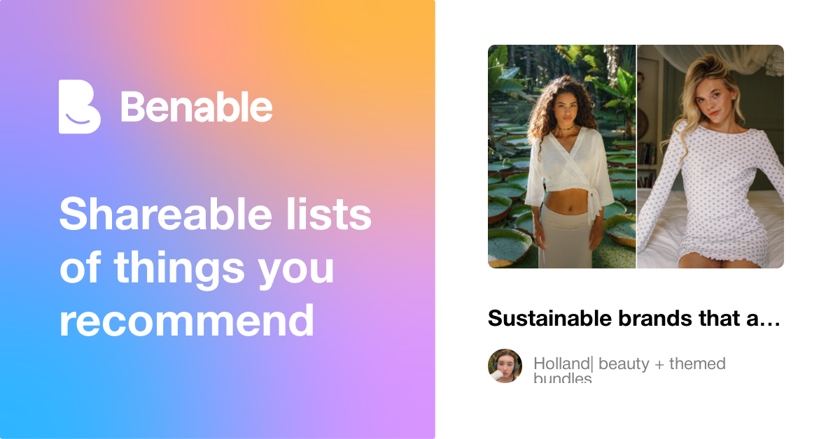 Sustainable brands that are really cute🌸🛍️