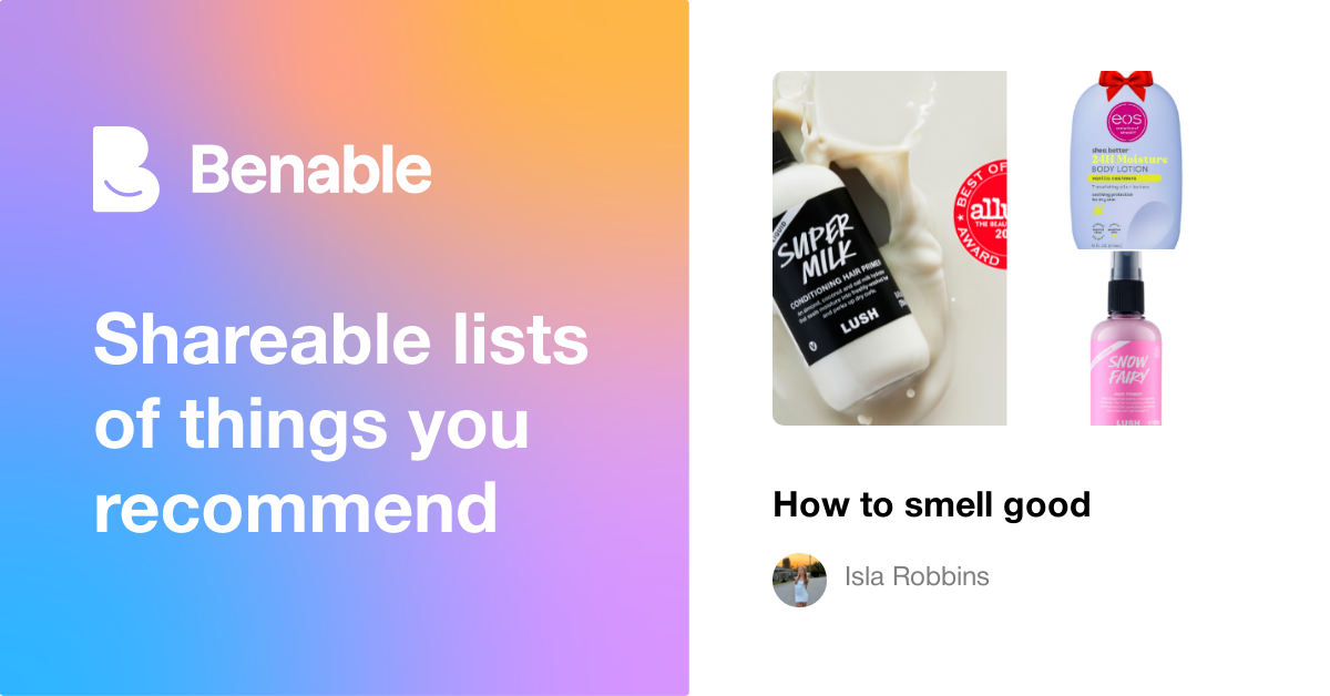 How to smell good