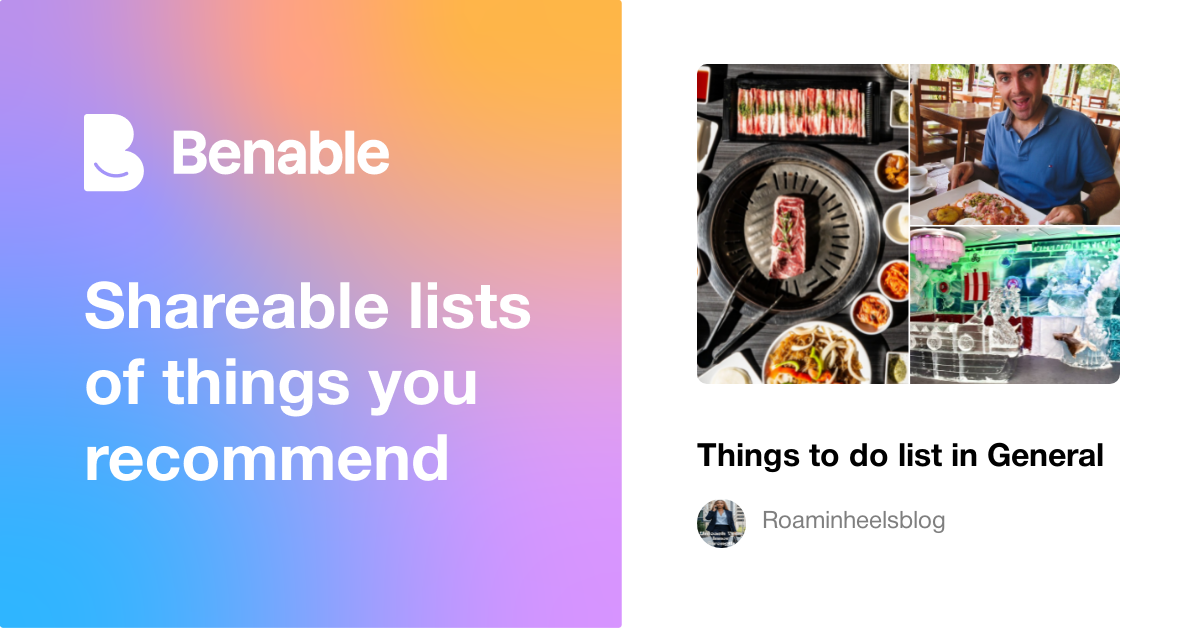 Things to do list in General