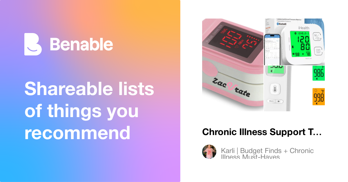 Chronic Illness Support Tools for Pain, Fatigue & Mobility