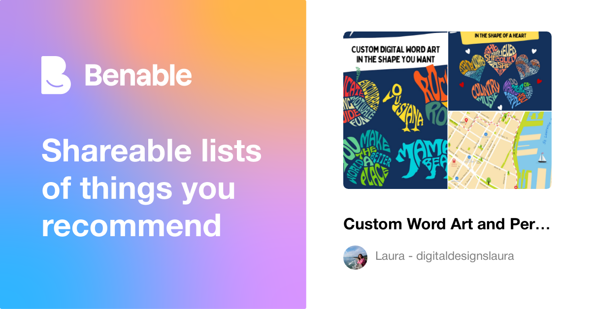 Custom Word Art and Personalized Maps