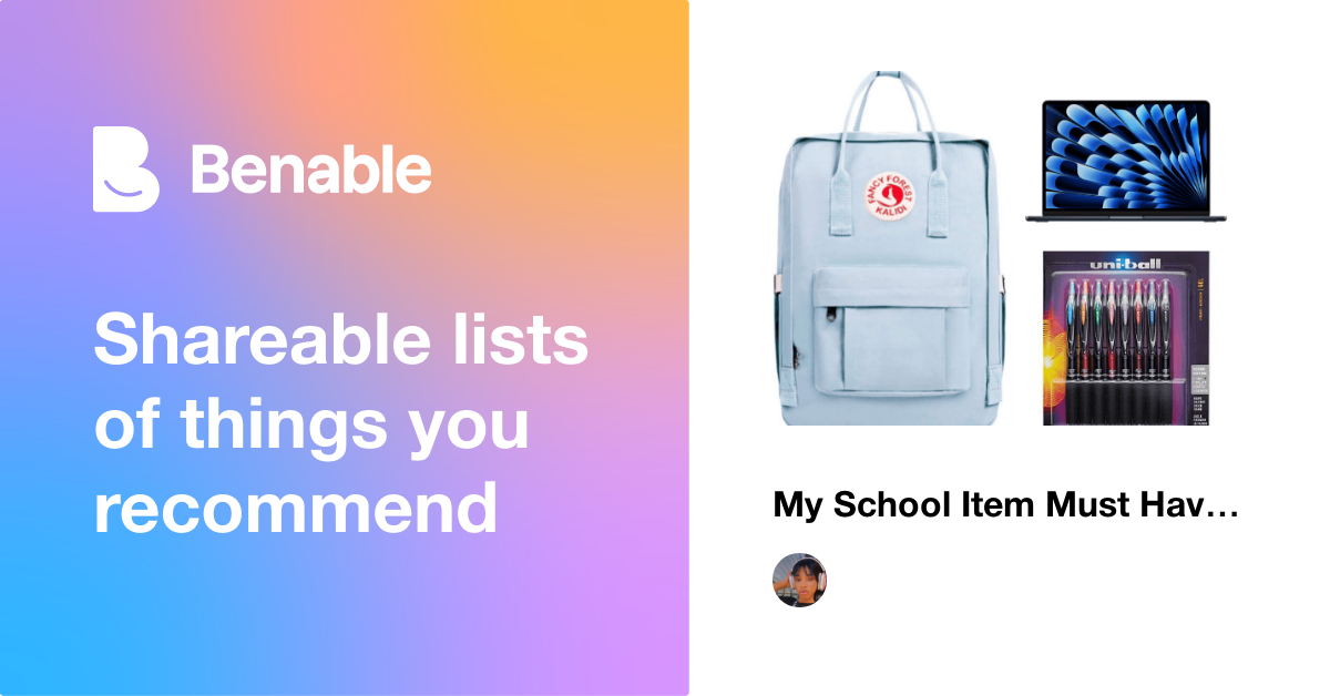 My School Item Must Haves