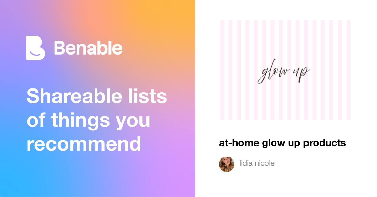 at-home glow up products