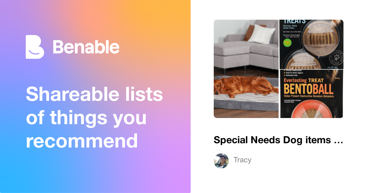 Special Needs Dog items they cannot live without!