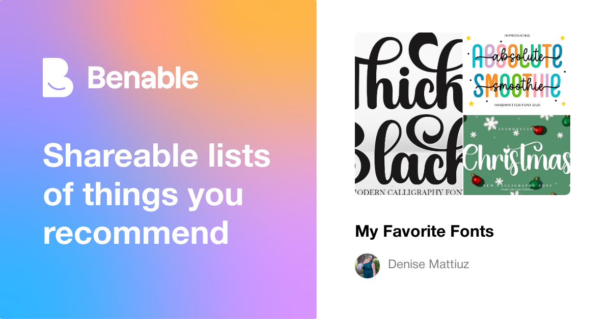 My Favorite Fonts