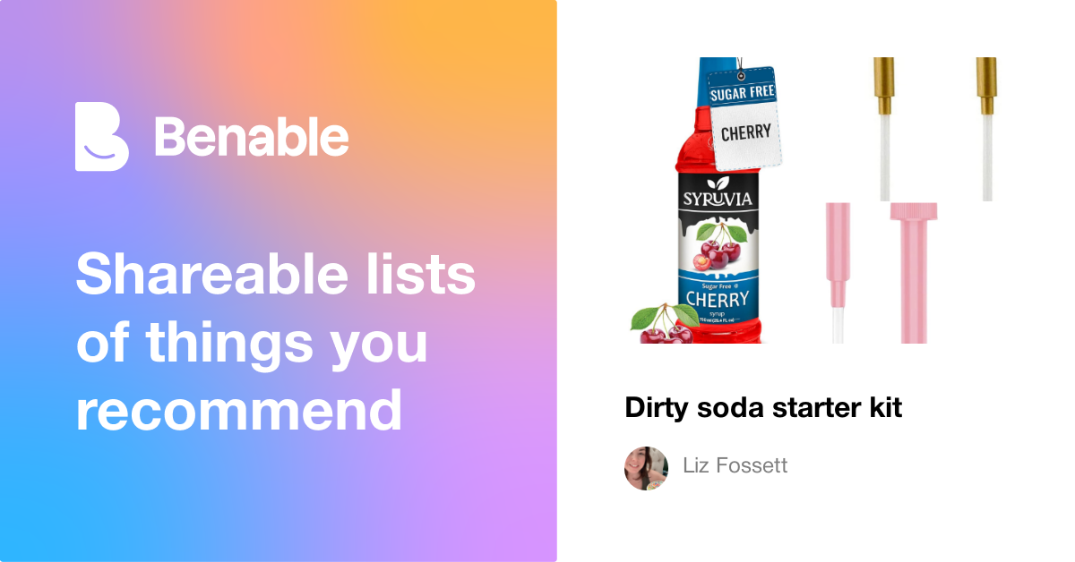 Dirty soda starter kit