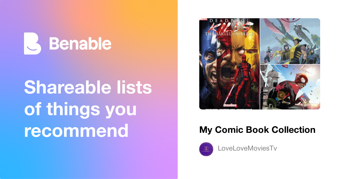 My Comic Book Collection
