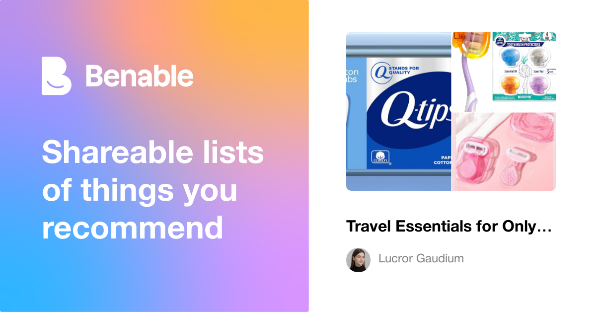 Travel Essentials for Only $5 Down