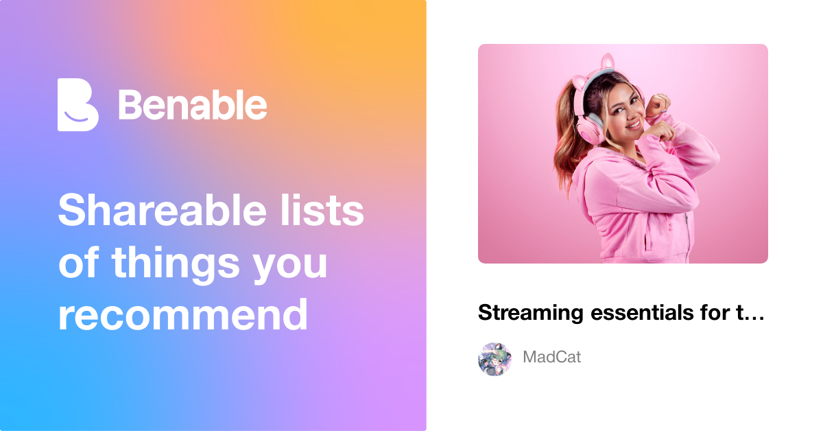 Streaming essentials for the ASMRtist