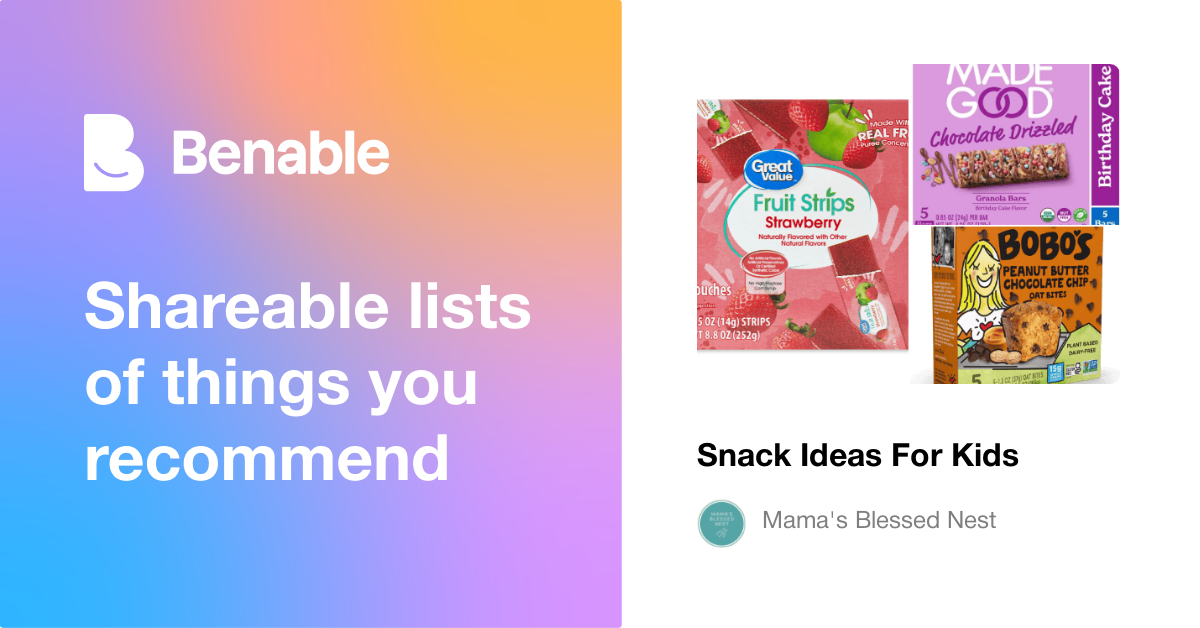 Snack Ideas For Kids