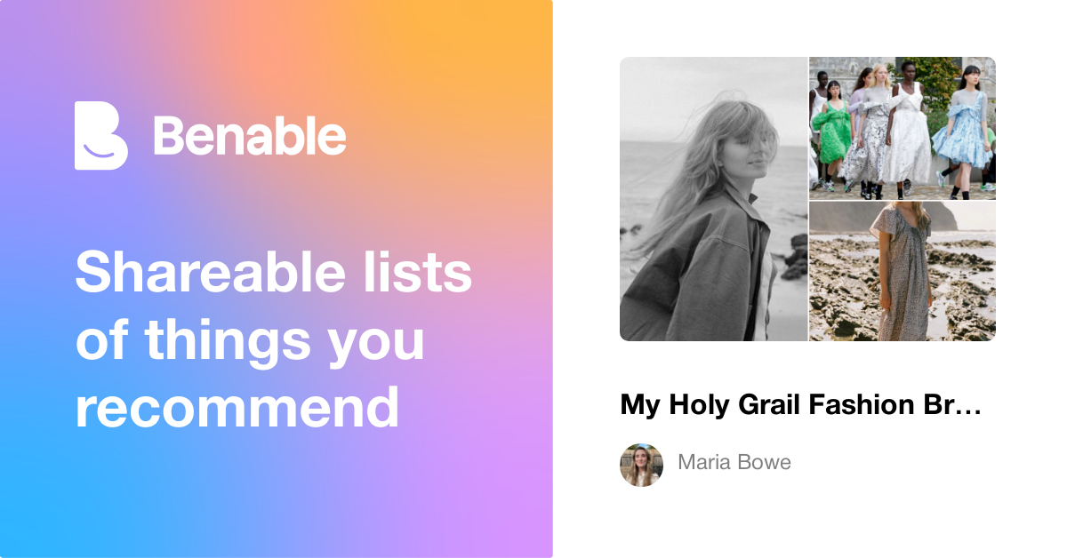 My Holy Grail Fashion Brands