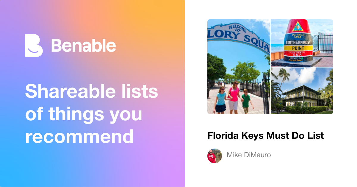 Florida Keys Must Do List