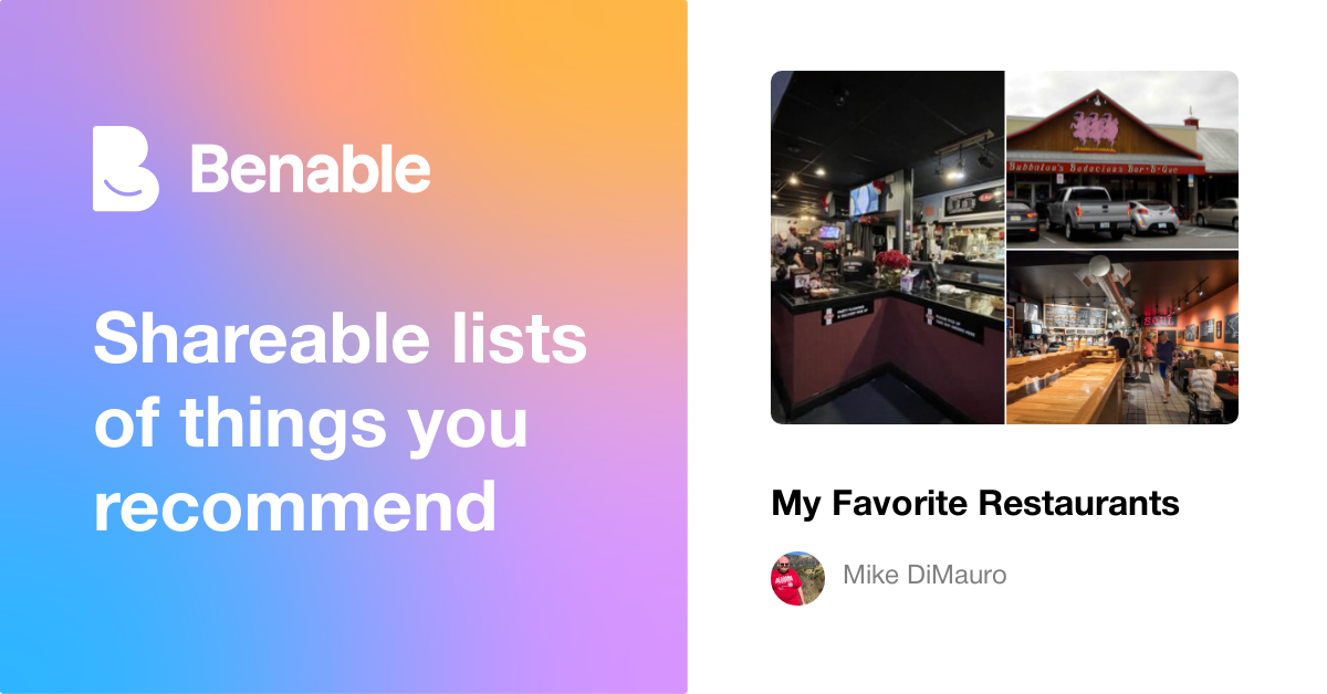 My Favorite Restaurants