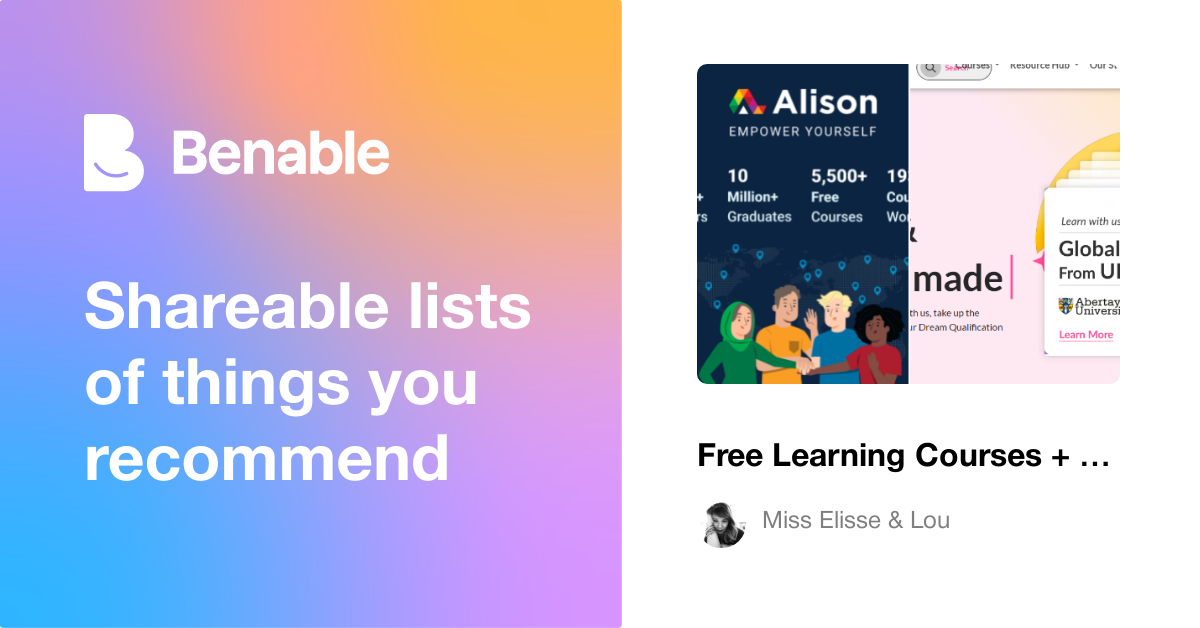 Free Learning Courses + Free Certificates