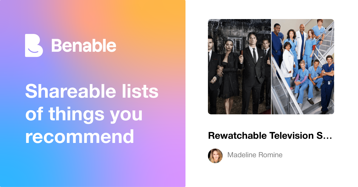 Rewatchable Television Shows!