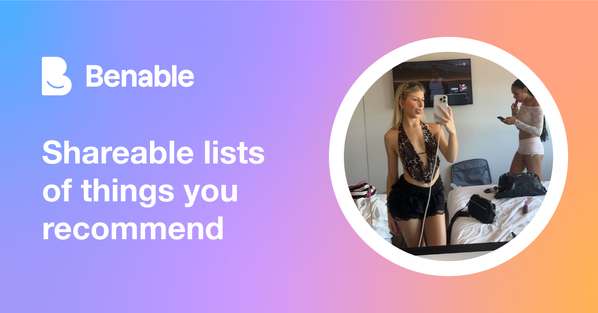 Everything @mollybourke (Molly Bourke) recommends - Benable