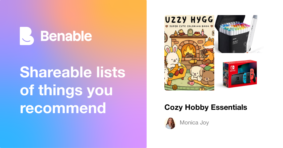 Cozy Hobby Essentials