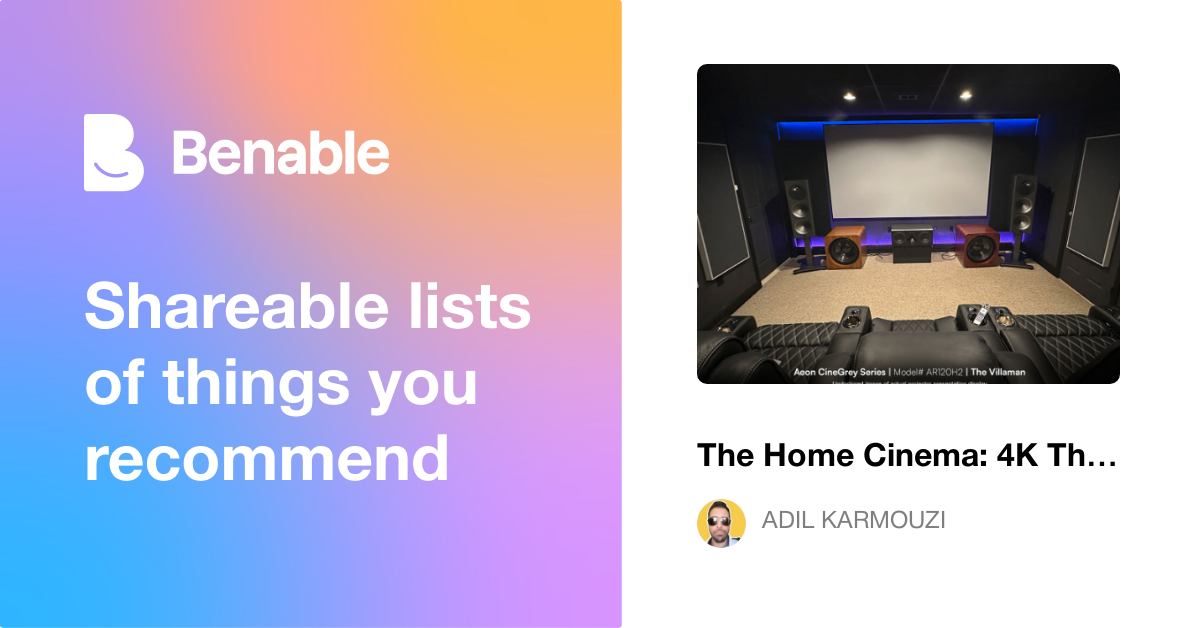 The Home Cinema: 4K Theater Essentials