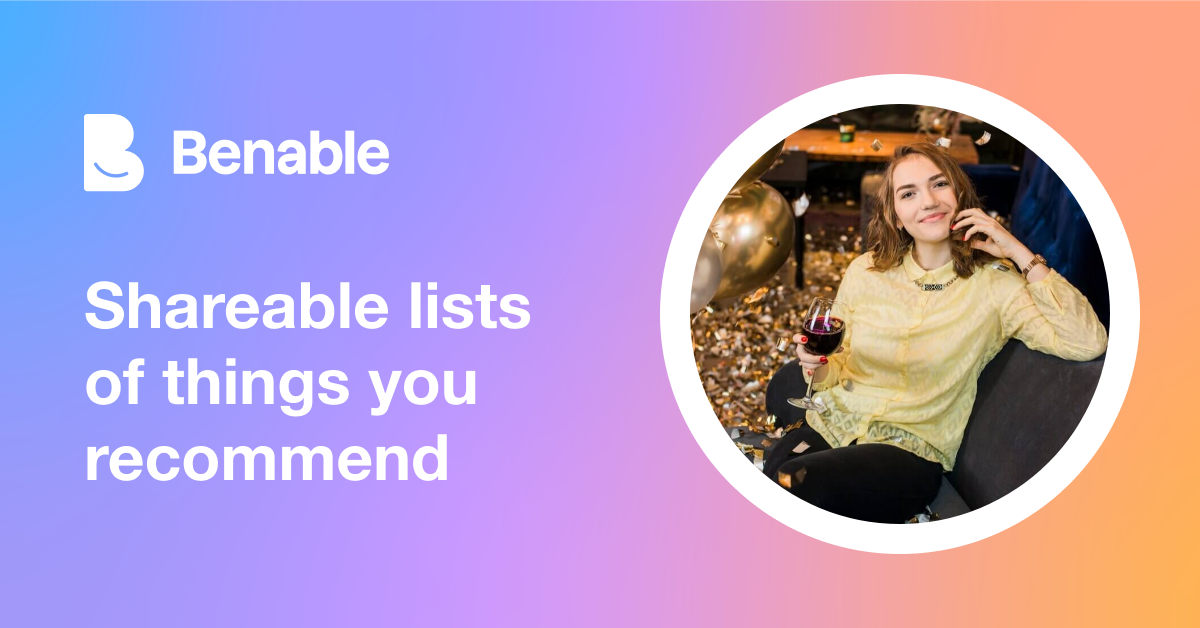 Everything @mrssarah (Sarah Shutt) recommends - Benable