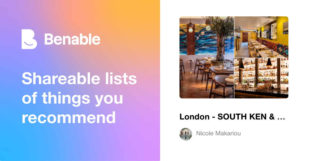 London - SOUTH KEN & CHELSEA (bars + restaurants)