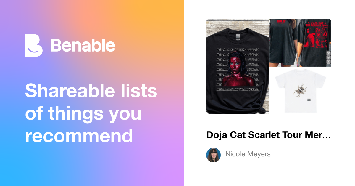 Doja Cat Scarlet Tour Merchandise/ Gift Guide