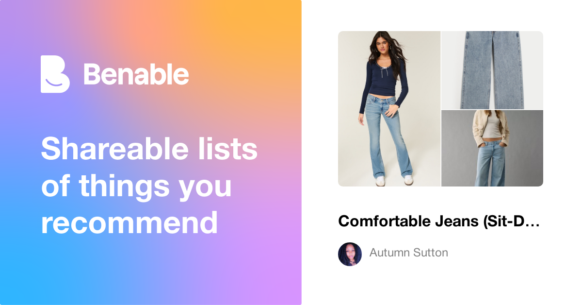 Comfortable Jeans (Sit-Down Approved) 🤓