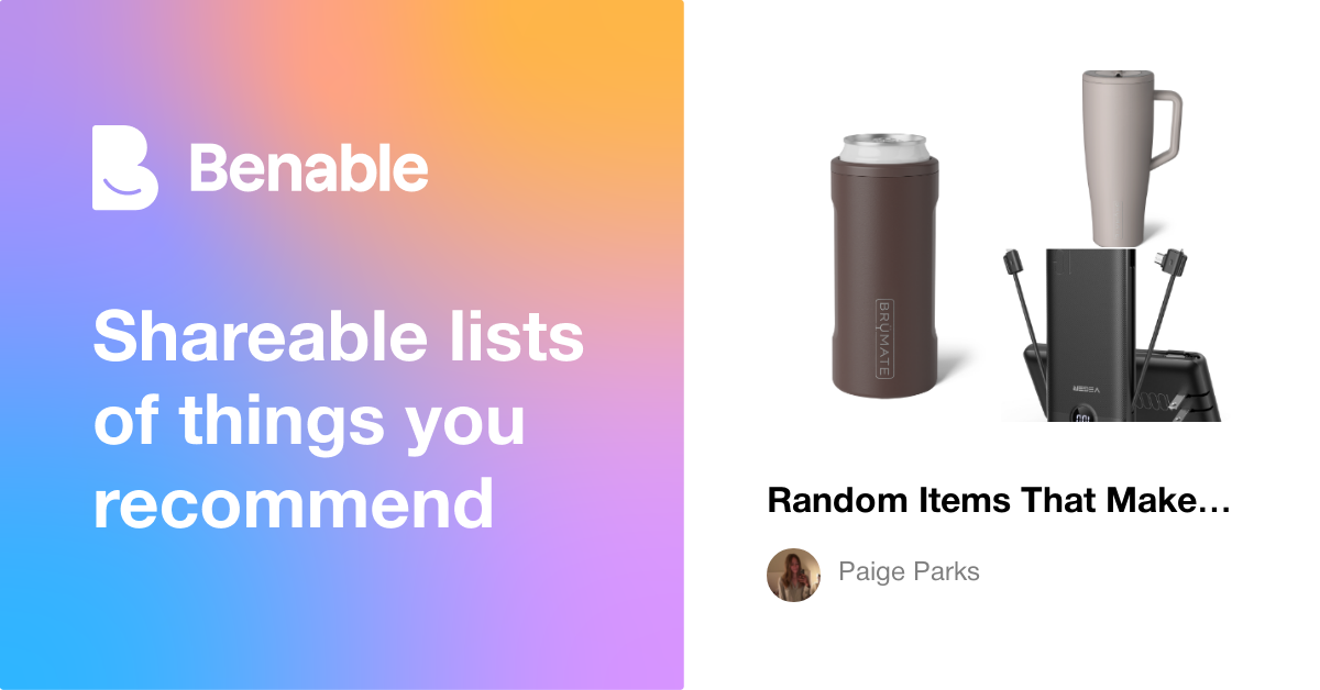 Random Items That Make Life Better/Easier