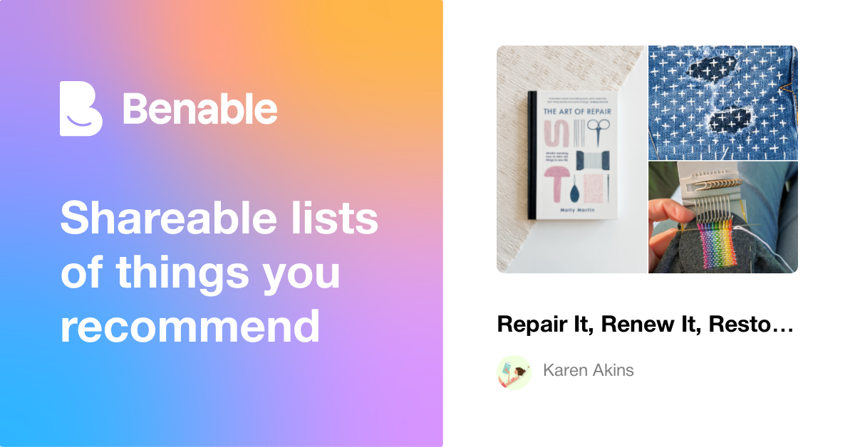 Repair It, Renew It, Restore It