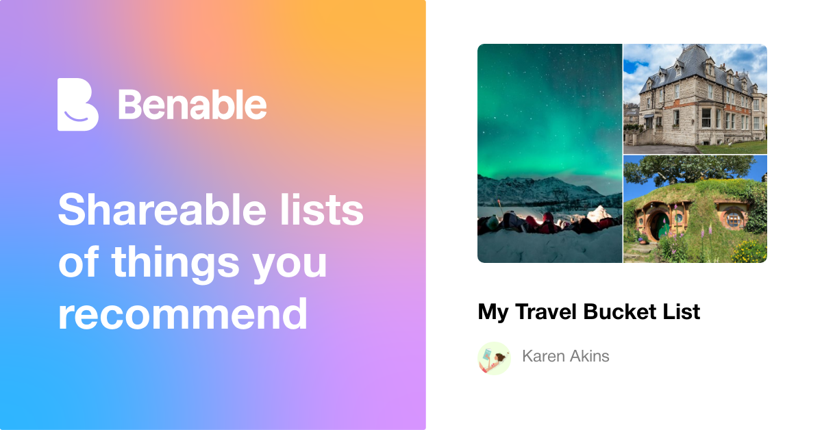 My Travel Bucket List