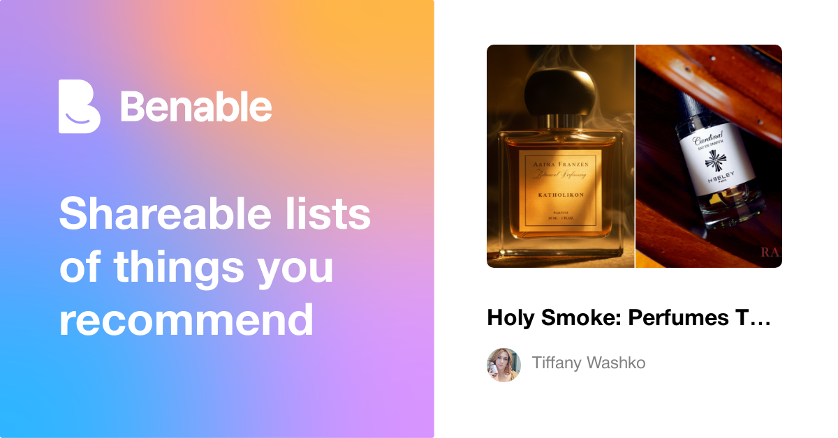 Holy Smoke: Perfumes That Smell Like Catholic Church