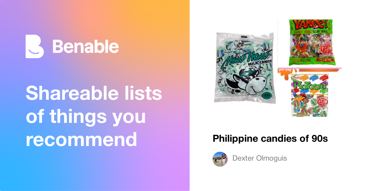 Philippine candies of 90s