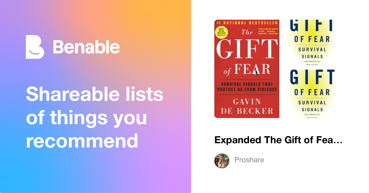 Expanded The Gift of Fear: Survival Signals That Protect Us from Violence