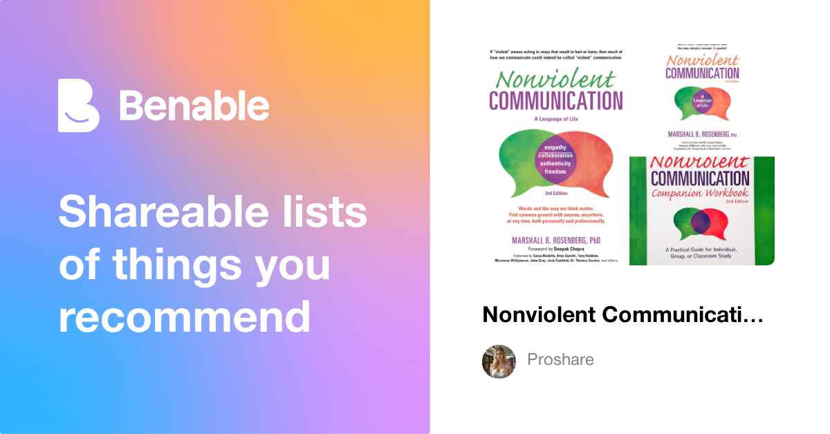 Nonviolent Communication: A Language of Life: Life-Changing Tools for ...