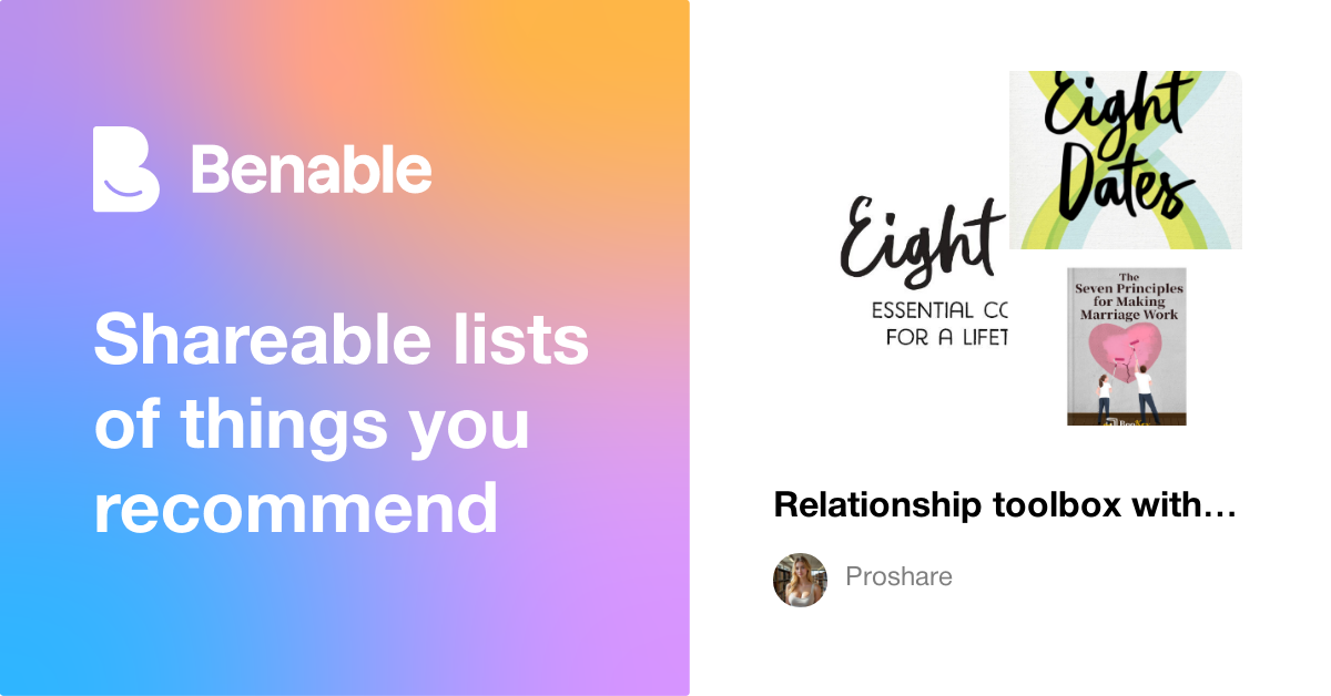 Relationship toolbox with Eight Dates: Essential Conversations for a ...