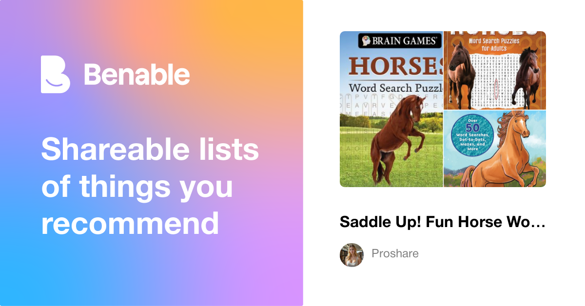 Saddle Up! Fun Horse Word Search Puzzles