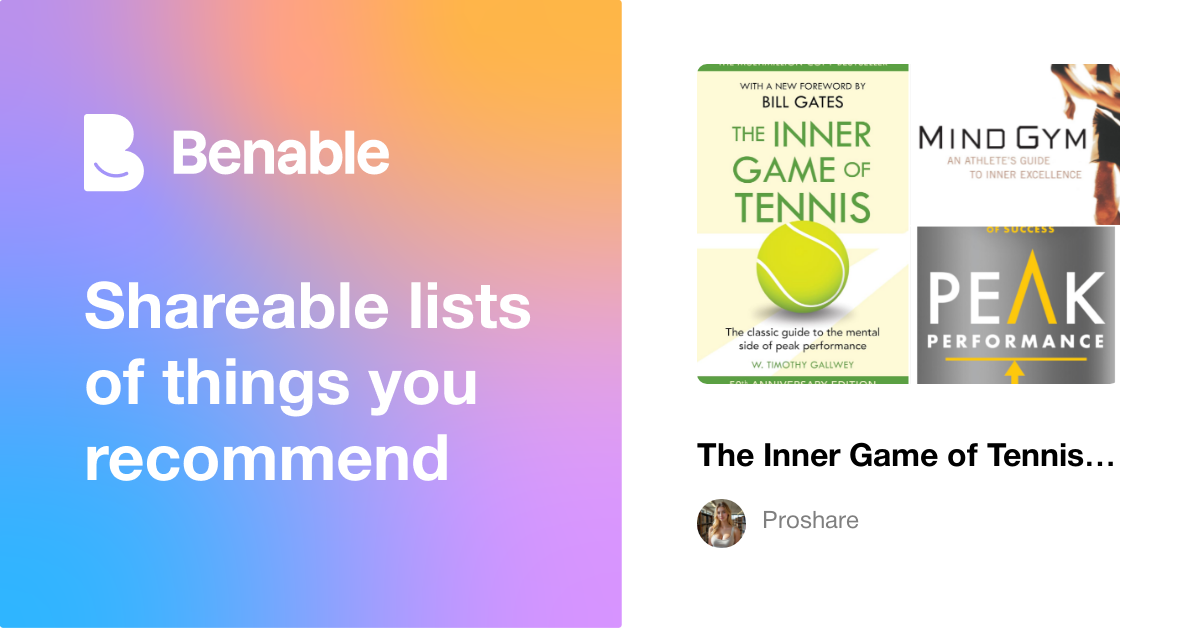 The Inner Game of Tennis: The Classic Guide to the Mental Side of Peak ...