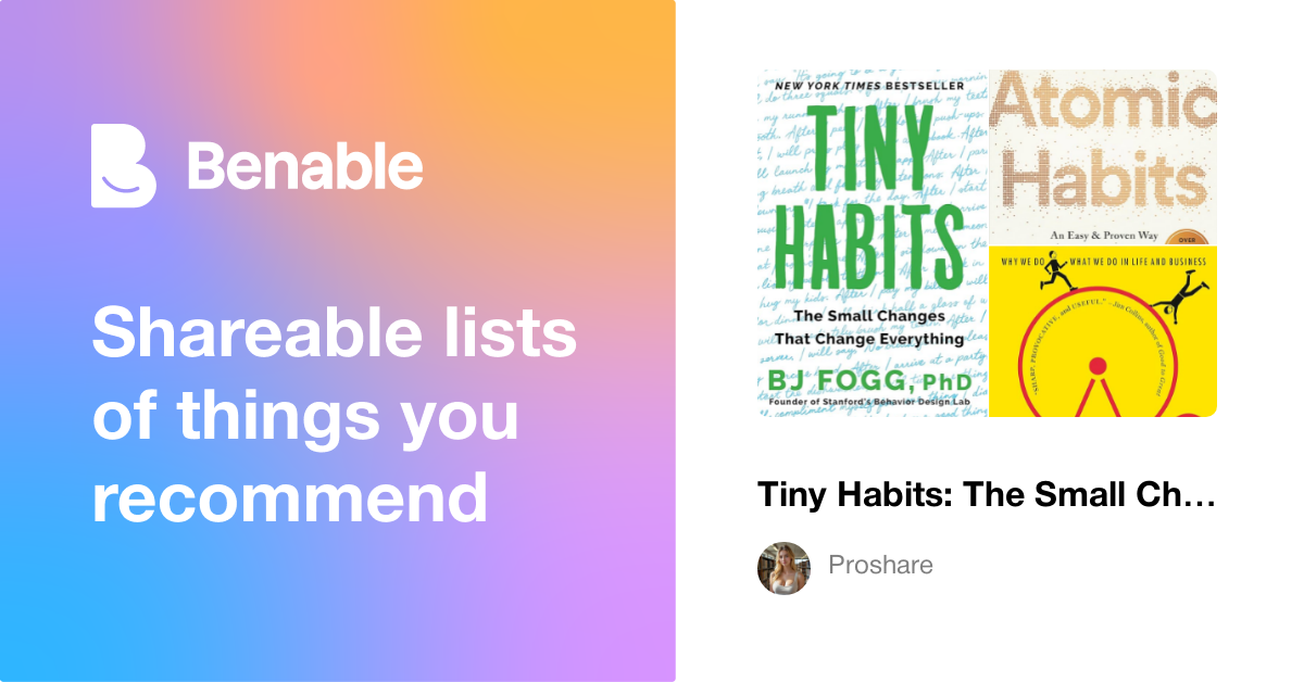 Tiny Habits: The Small Changes That Change Everything companion reading ...