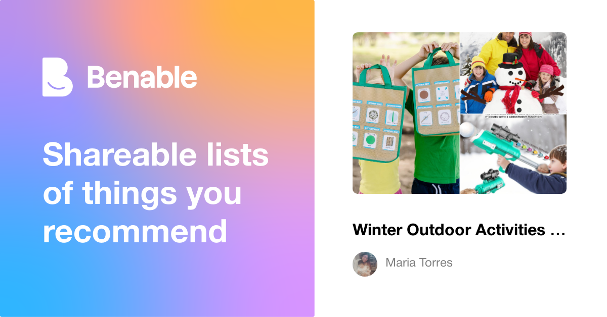 Winter Outdoor Activities for kids
