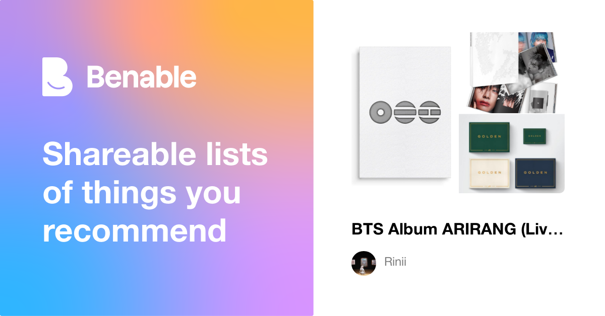 BTS Album ARIRANG (Living Legend Ver)
