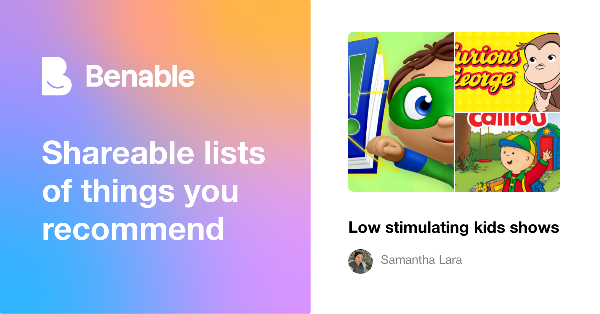 Low stimulating kids shows
