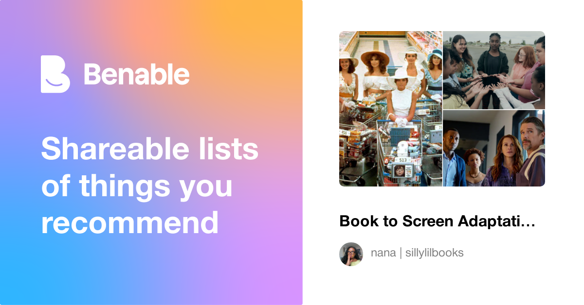 Book to Screen Adaptations