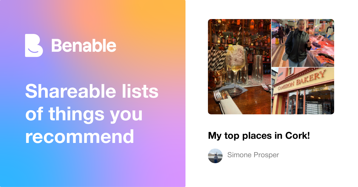 My top places in Cork!
