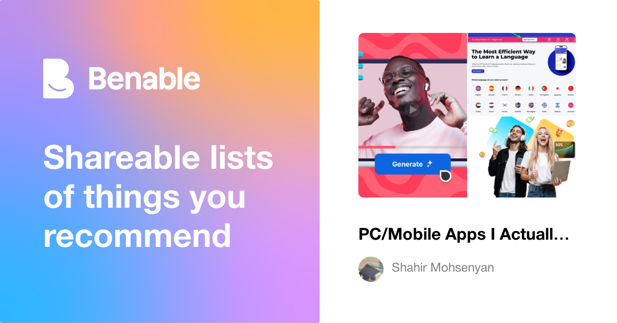 PC/Mobile Apps I Actually Use (and Would Pay For Again)