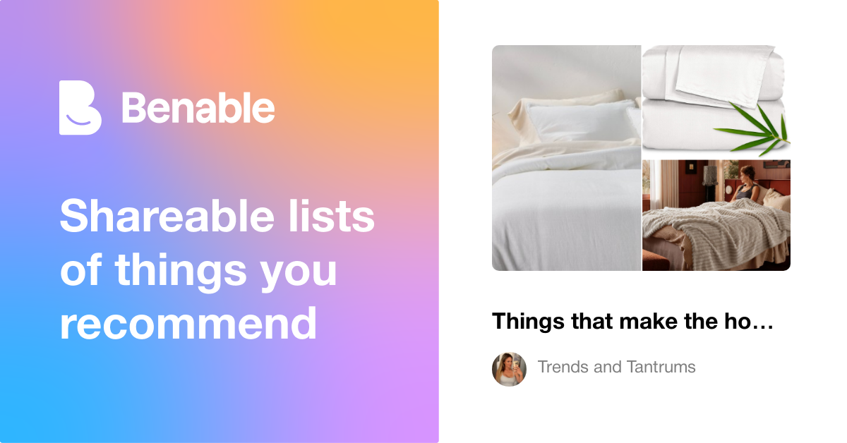 Things that make the home cozy or efficient