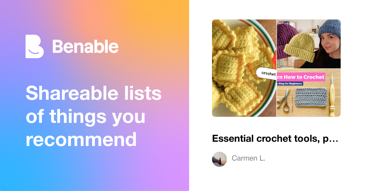 Essential crochet tools, patterns, and free tutorials
