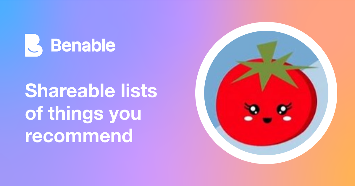 Everything @ssossy (Soss :)) recommends - Benable