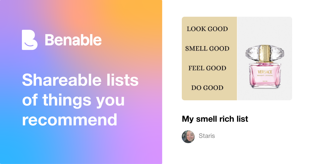 My smell rich list