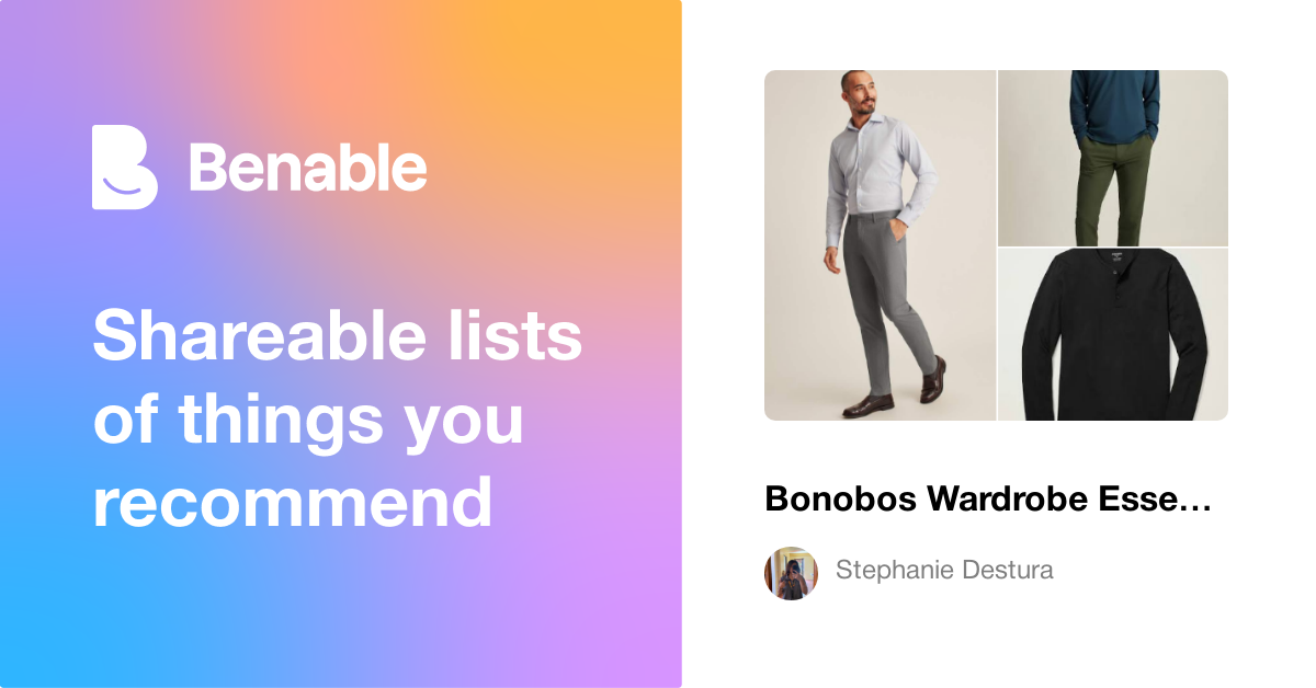 Bonobos Wardrobe Essentials