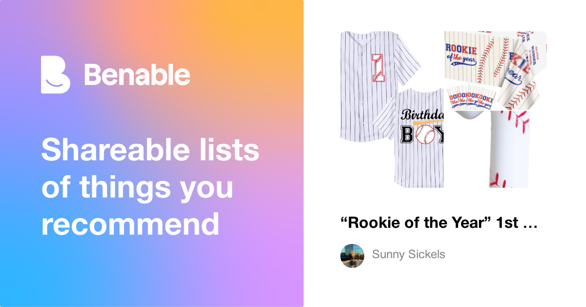 “Rookie of the Year” 1st Birthday Ideas